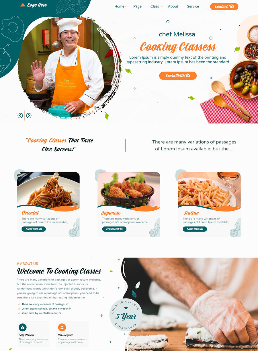Promote Your Cooking classes on Cooking Wordpress Template – Buy WP Themes
